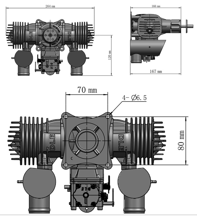 DLE130 model airplane engine - RC planes Hobby shop